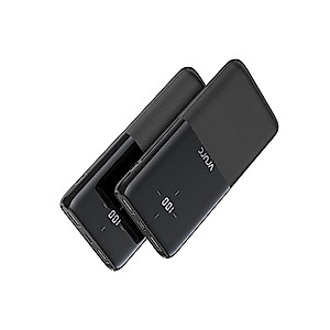 VRURC Portable Charger 2-Pack, 3A USB C Fast Charging Power Bank LED Display, Slim Battery Pack for iPhone 15 14 12 11 X 8 7 Samsung S21 S20 Google LG OnePlus, Black