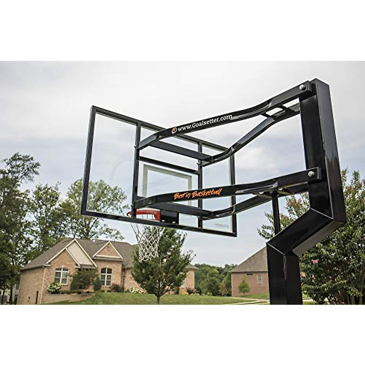 Goalsetter All-American In Ground Adjustable Basketball System with 60-Inch Acrylic Backboard and Single Static Rim, Black (SS45560A1)