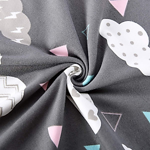 COSMOPLUS Bassinet Sheet Set 2 Pack Stretch Fitted Cradle Fitted Sheets for Bassinet Pads/Mattress, for Boys Girls,Unisex,Ultra Soft,Whale/Cloud