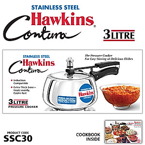 Hawkins Contura-SSC30 Pressure cooker, Small, Silver