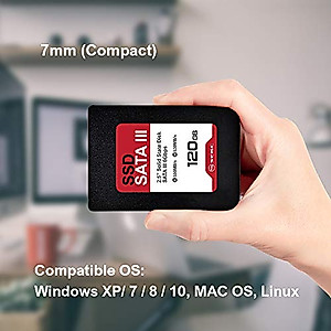SEKC 120GB SSD SATA III 6 Gb/s, Up to 550/530 MB/s Read/Write Speed, Internal 2.5" 7mm (SS310120G)