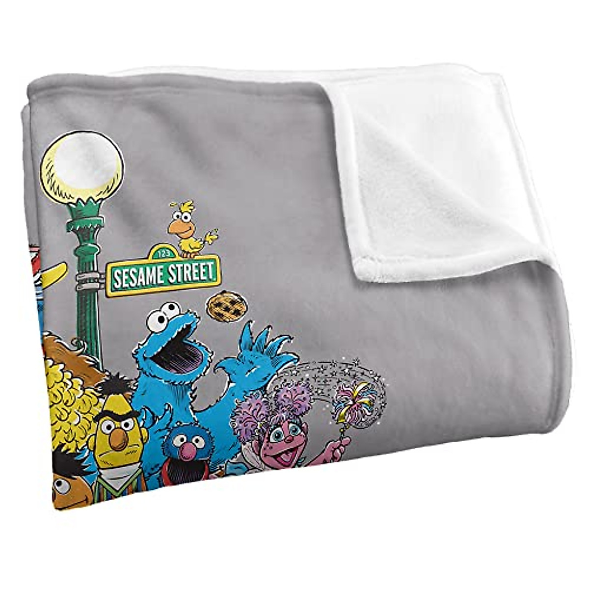 Sesame Street Group Street Light Officially Licensed Silky Touch Super Soft Throw Blanket 36" x 58"