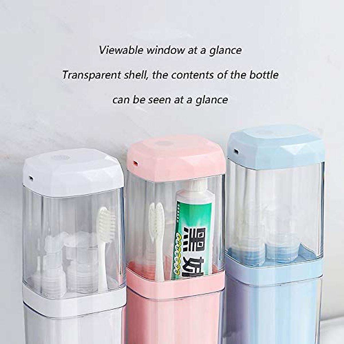 Household items Ultraviolet Disinfection wash Cup, Travel kit toiletries, Storage Cup and Bottled wash kit, Transparent and Visible Multifunctional Toothbrush Box