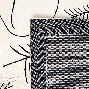 Levtex Home - Bailey Woodland - Rug/Carpet - 3 x 5 (36in. X 60in.) - Black and Cream - 100% Polyester - Woven Fabric Backing - Bedroom, Playroom, Family Room or Kids' Room