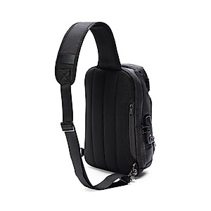 Erozul Equinox Sling Backpack Anti Theft Combination Lock Chest Shoulder Bag Waterproof Crossbody Casual Daypack (Black)