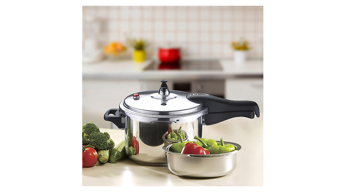 Bene Casa 9.45 Qt Aluminum Pressure Cooker - Fast & Safe