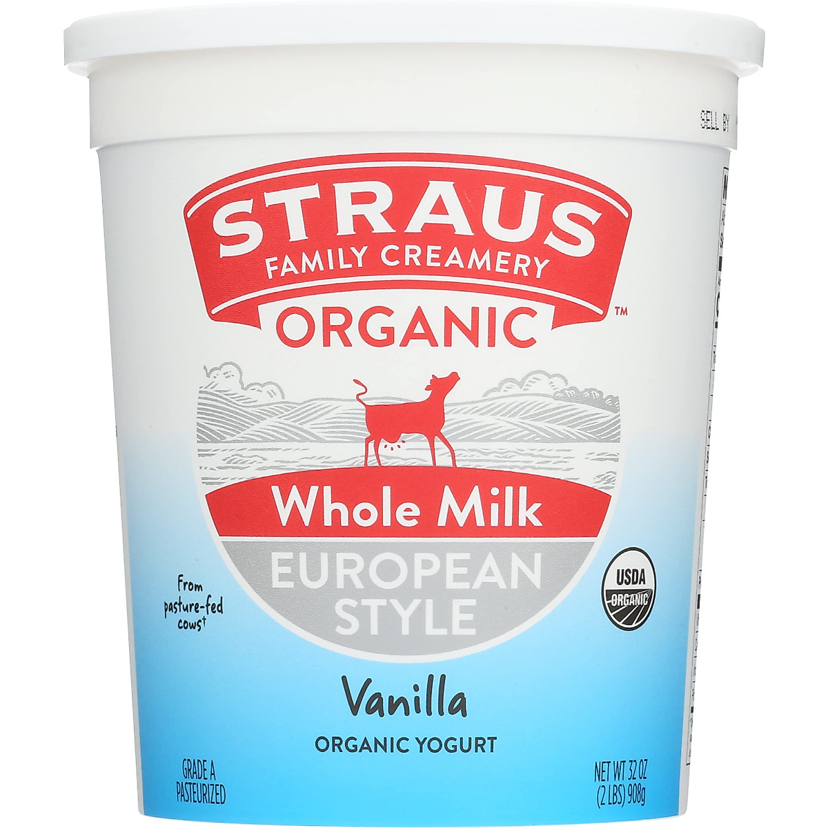 Straus Family Creamery, Organic Vanilla Whole Milk Yogurt, 32 oz