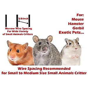 4-Levels Sparkle Clear Hamster Mice Mouse Cage with Large Top Exercise Ball 25" Height