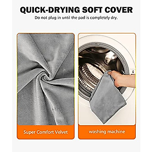 BurgeonNest Heated Cat Bed, Pet Heating Pad with Timer, 18" x 16" Upgraded Electric Heated Dog Bed with Temperature Adjustable Heated Pet Mat Warmer Blanket Auto Power-Off