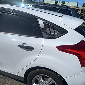 DLOVEG Rear Side Window Louvers Compatible for Ford Focus ST RS MK3 Hatchback Accessories 2012-2018 Air Vent Scoop Cover Louver (Carbon Firber)