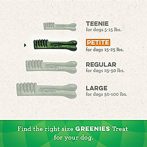 Greenies Original Petite Natural Dental Care Dog Treats, 6 oz. Pack (10 Treats)