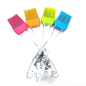 Silicone Basting & Pastry Brushes by AdeptChef, Great for BBQ Meat, Cakes & Pastries – Heatproof, Flexible & Dishwasher Safe, EASY Clean, Food Grade, BPA Free, BUY YOUR SET OF 4 TODAY!
