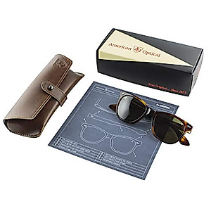 AO Saratoga Sunglasses - Brown Demi - True Color Gray AOLite Nylon Lenses - Polarized - 52-19-145