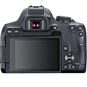 Camera Bundle for Canon EOS 850D / Rebel T8i DSLR Camera with EF-S 18-55mm f/4-5.6 is STM + Shotgun Microphone with Video Kit Accessories (32GB, Tripod, Flash, and More) (Renewed)