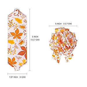 WRAPAHOLIC 18 Pcs Autumn Gift Pull Bows Assortment - 5 Inches Diameter Pull String Bows for Christmas, Holiday, Party Favors, Decor