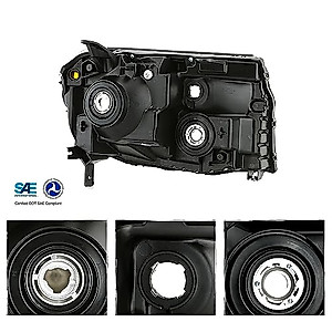 HH Building for EX-L EX LX SE Halogen Type Black Headlight Pair Left+Right 5_HD-JH-HPIL12-AM-BK