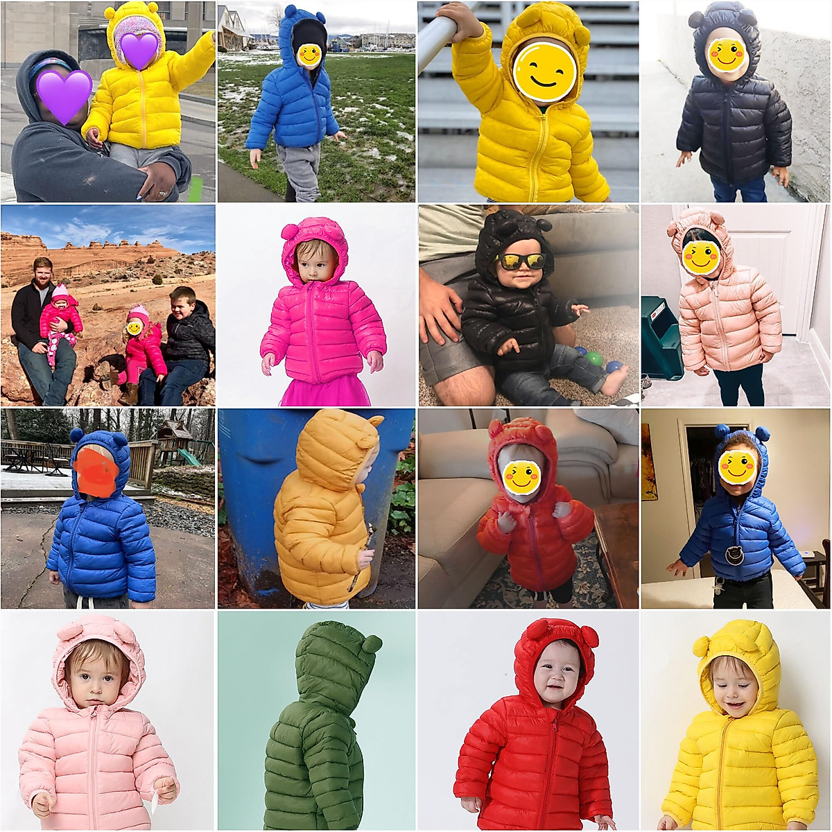 CECORC Winter Coats for Kids with Hoods Light Puffer Jacket for Girls | Baby, Infants, Toddlers, 2T,Rose