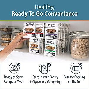 JustFoodForDogs Pantry Fresh Wet Dog Food Variety Pack, Complete Meal or Dog Food Topper, Beef & Chicken Human Grade Dog Food Recipes - 12.5 oz (Pack of 6)