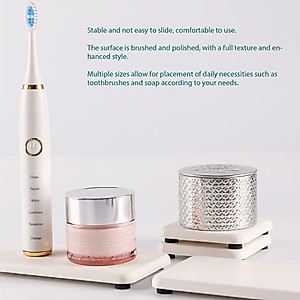 NiuYichee Set of 4 Water Absorbent Diatomite Tray, diatomaceous Earth Kitchen soap Dish,Hand soap Holder, Water Absorbing Stone Used for Plants & toiletries in The Modern Home