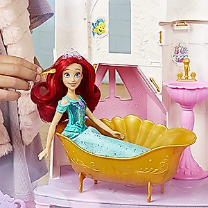 Disney Princess Ultimate Celebration Castle, 4 Feet Tall Doll House with Furniture and Accessories, Musical Fireworks Light Show, Toy for Girls 3 and Up