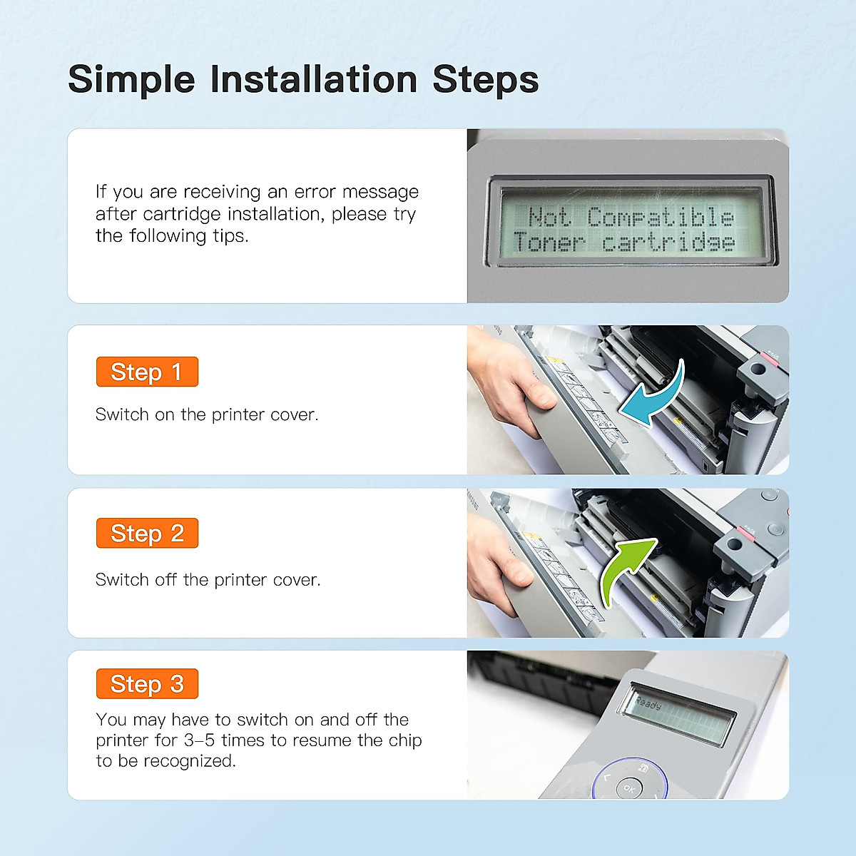 E-Z Ink (TM) Compatible Toner Cartridge Replacement for Samsung 406 406S CLT-K406S CLT-C406S CLT-M406S CLT-Y406S to use with Xpress C460W C410W (1 Black, 1 Cyan, 1 Magenta, 1 Yellow, 4 Pack)