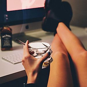 Unique Whiskey Glasses - Set of 8 Old Fashioned Tumblers - 11oz Elegant Crystal Rocks Glasses fits Home Bar - Dishwasher Safe - Whiskey Gifts for Men, Hunband, Dad