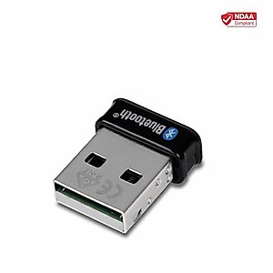 TRENDnet Micro Bluetooth 5.0 USB Adapter, Supports Basic Rate(BR), Bluetooth Low Energy(BLE), Enhanced Data Rate(EDR), 100m (328ft.) Range, Supports Windows OS, Black, TBW-110UB (Pack of 1)