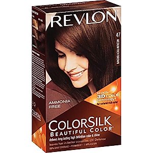 Revlon ColorSilk Hair Color, Medium Rich Brown [47] 1 ea (Pack of 3)