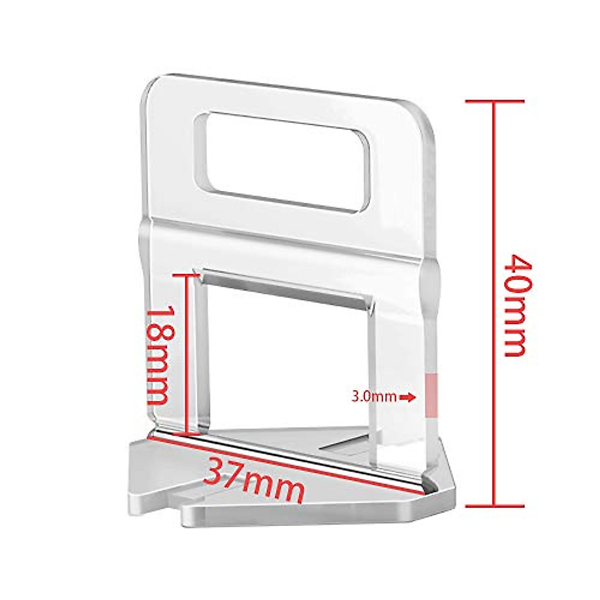 Tile Leveling System Tiles Leveler Spacers - Lippage free tile and stone installation for PRO and DIY - 400-Piece Leveling Spacer Clips (1/8 Inch)