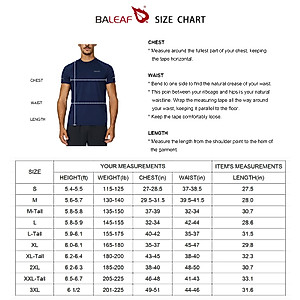 BALEAF Men's Running Shirts Workout Short Sleeve Athletic Gym T-Shirt Quick Dry Black M