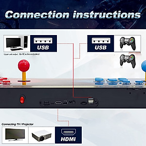 VEGAMED 22000 in1 Pandoras Box Arcade with Download Function, 3D Arcade Game Console, 1280x720 Full HD, VGA, HDMI,Support Search/Save/Hide/Pause Game up to 4 Players