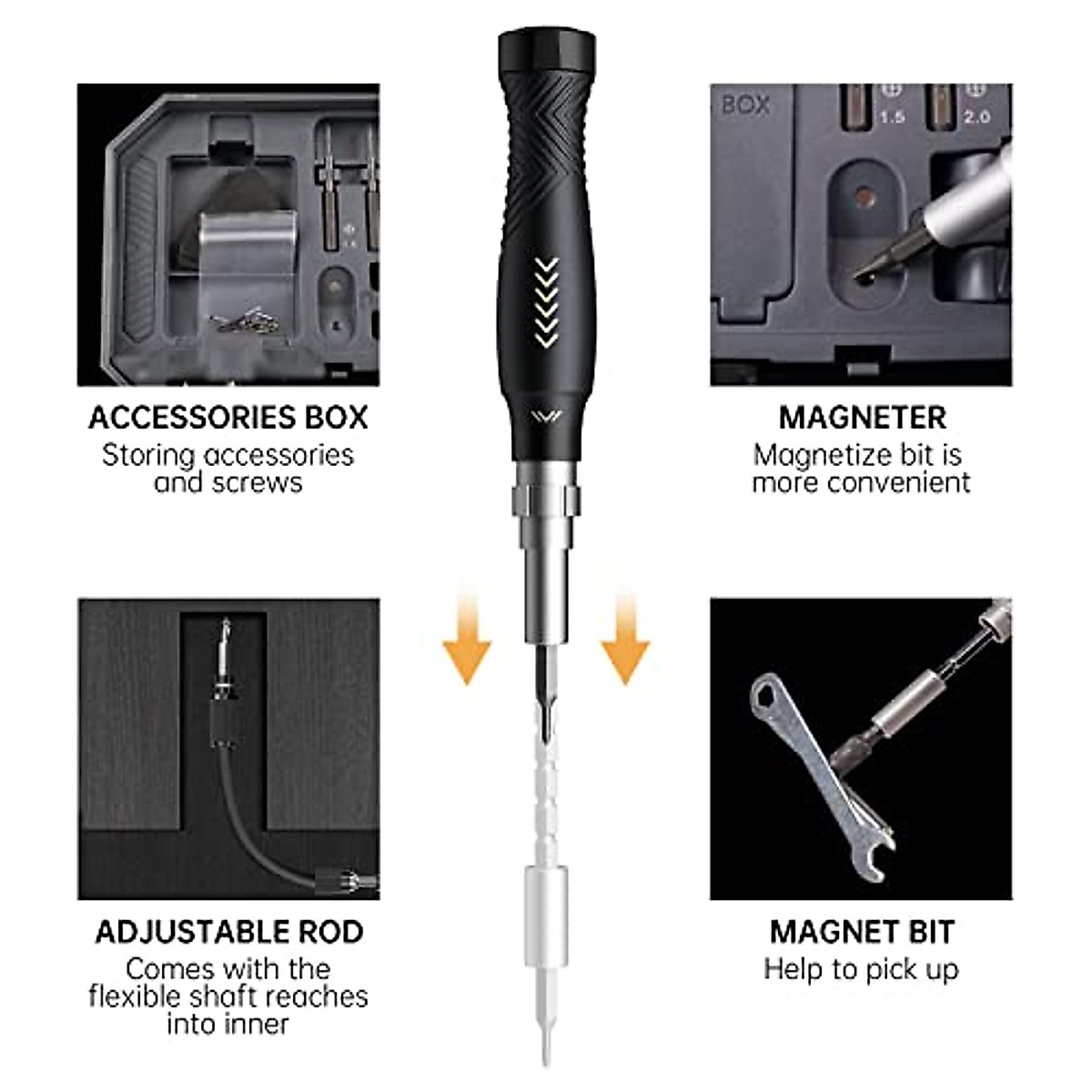 JAKEMY 164 in 1 Precision Screwdriver Set, Laptop Screwdriver Kit, Professional Computer Screwdriver Repair Kit with T5 Torx Screwdriver for MacBook, iPhone, Watch, Camera, Eyeglass, Xbox, DIY