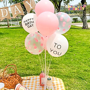 Sharlity 20 Sets Balloon Stand Kit Table Balloon Stand Holder for Graduation Birthday Baby Shower Wedding Anniversary Party Decorations