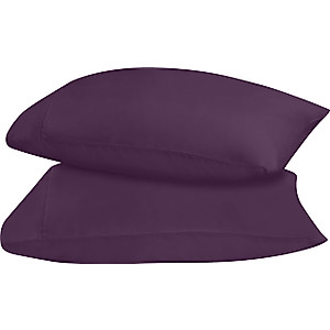 Utopia Bedding Queen Pillow Cases - 2 Pack - Envelope Closure - Soft Brushed Microfiber Fabric - Shrinkage and Fade Resistant Pillow Covers 20 X 30 Inches (Queen, Purple)