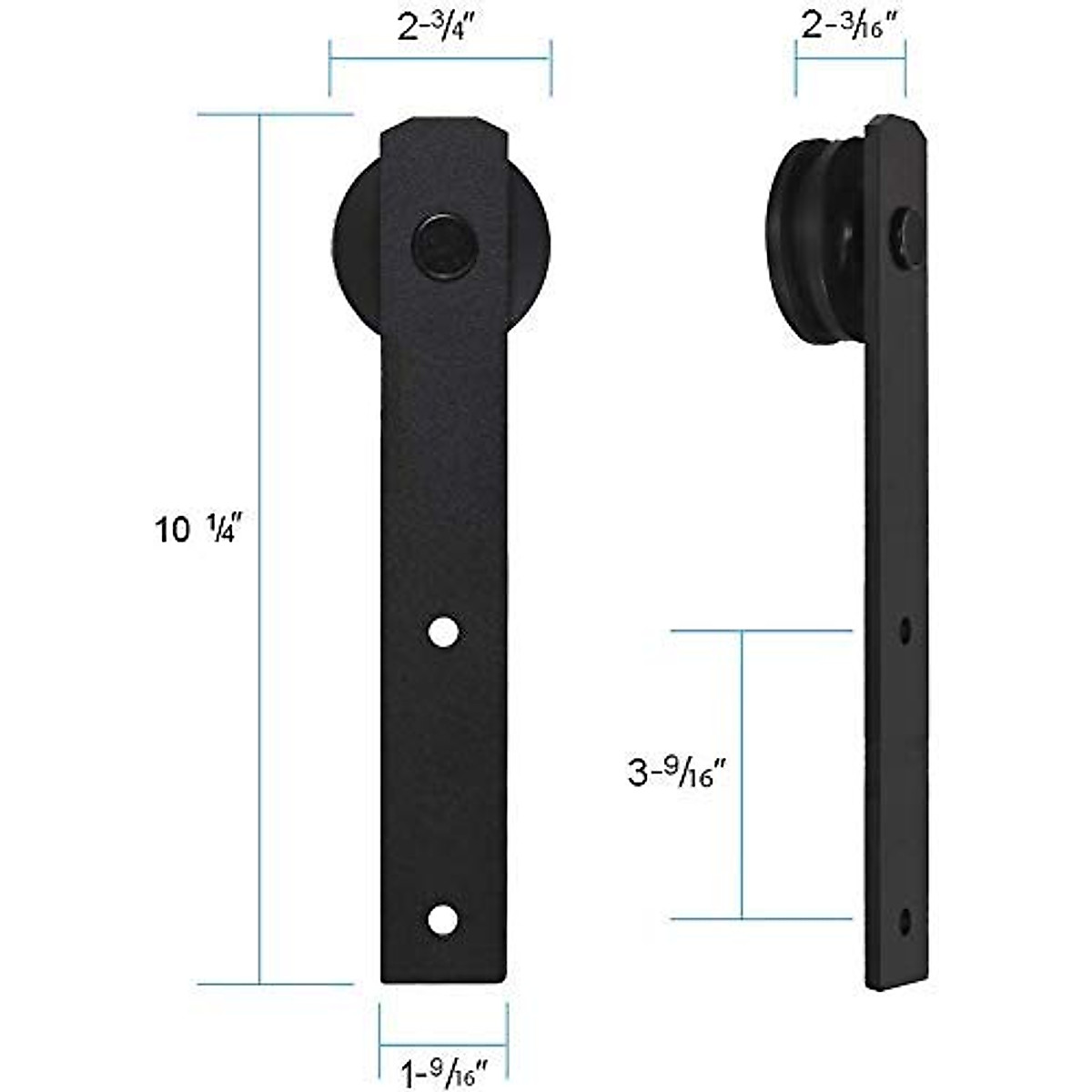 CCJH Sliding Barn Door Hardware Kit 4FT for Single Wood Door Heavy Duty Slide Smoothly and Quietly