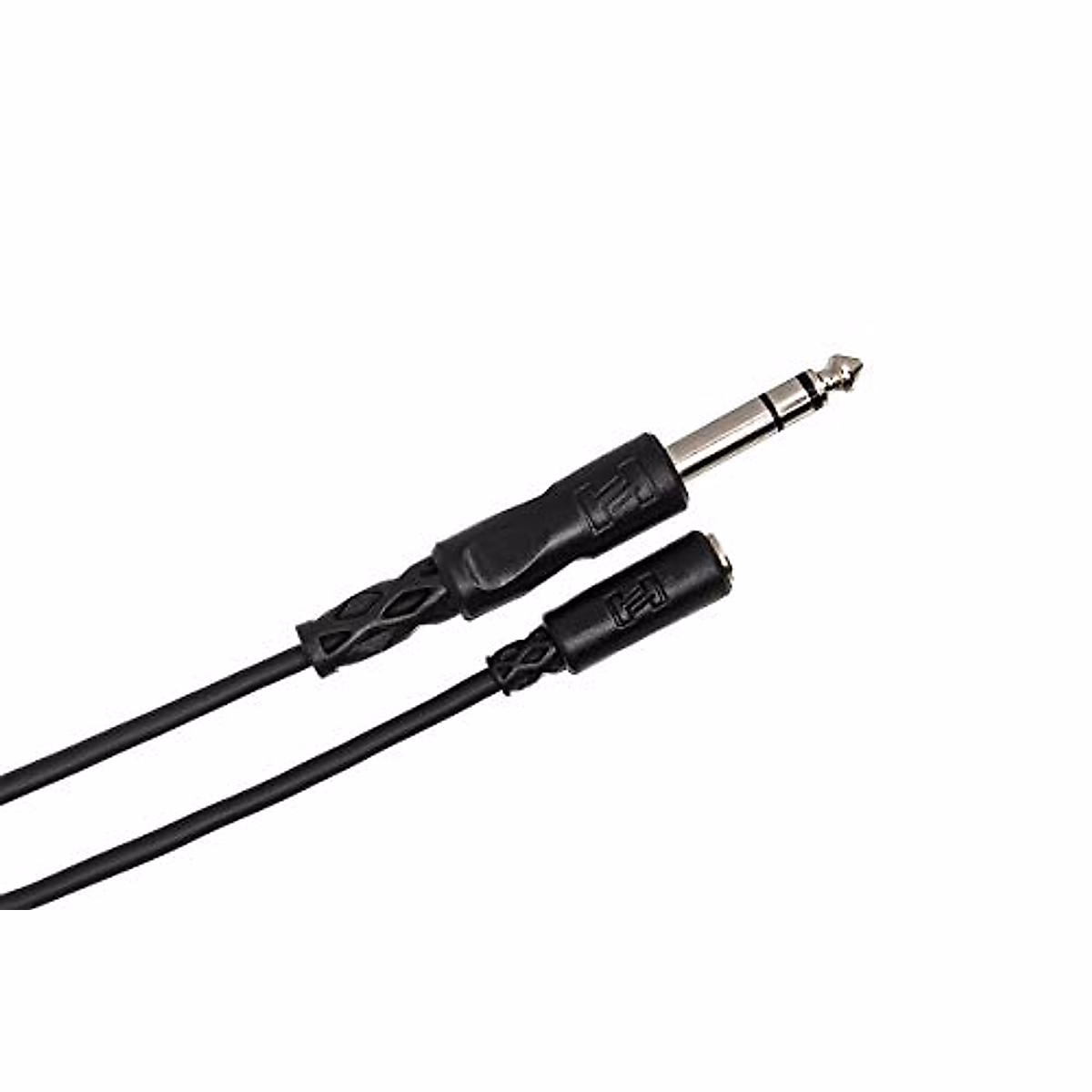 HOSA MHE-310 3.5 mm TRS(Female) to 1/4" TRS(Male) Headphone Adaptor Cable, 10 Feet Black & Hosa CMP-159 3.5 mm TRS to Dual 1/4" TS Stereo Breakout Cable, 10 Feet, Black, 1-Pack