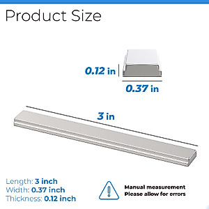 Shower Door Magnet - 3" Long Glass Shower Door Magnet Replacement for Swing Shower Doors Shower Door Handles Shower Door Strike Jamb