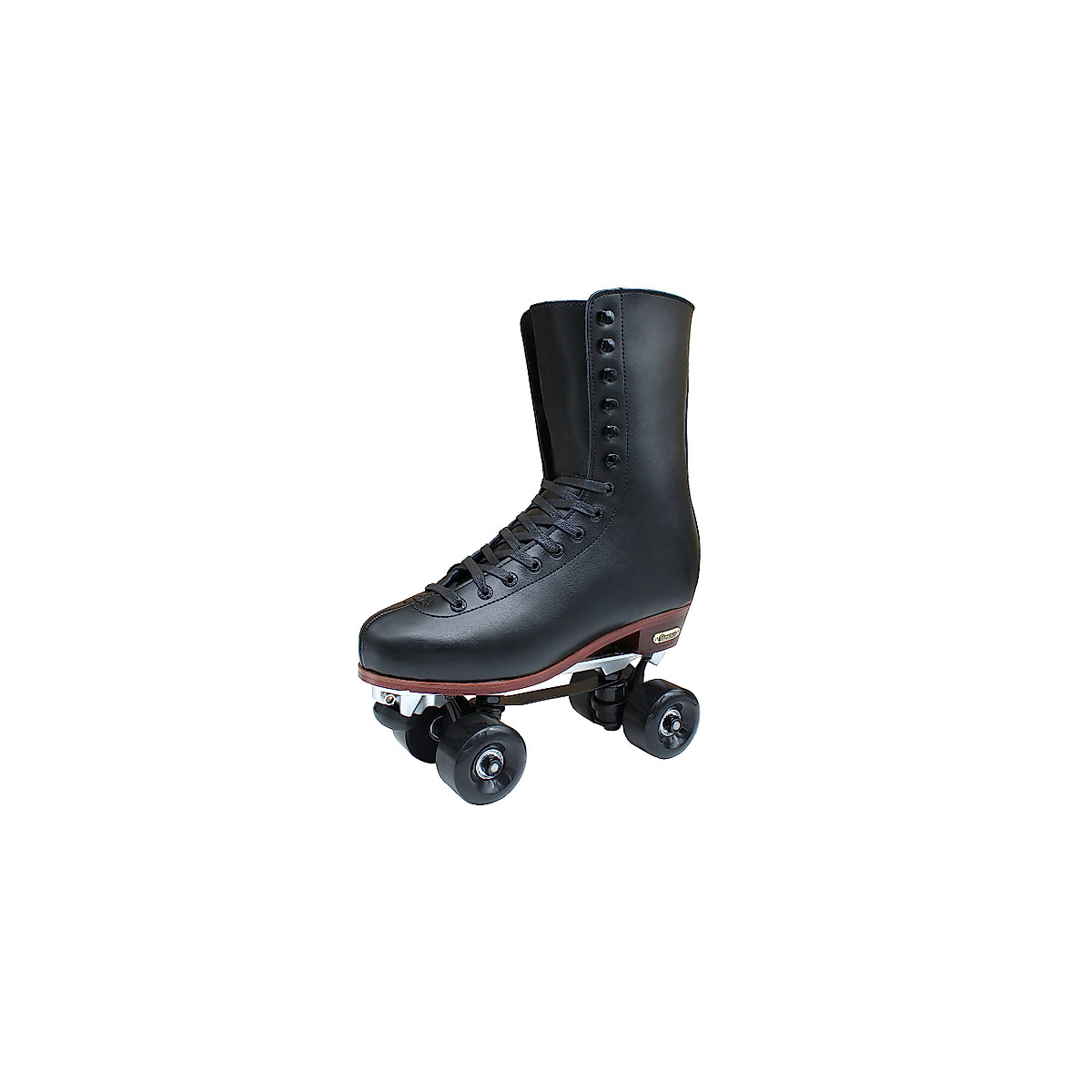 Chicago Skates Men's Premium Lifestyle Leather and Suede Lined Quad Rink Roller Derby Skate - Black - Size 10