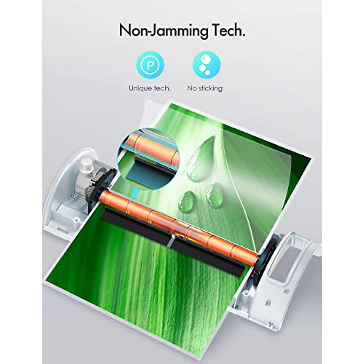 SINOPUREN Thermal Laminator Machine and Pouches Bundle, Never Jam Technology, 9inches Quick 1min Warm-up, 3mil 100pack*2, Letter Size