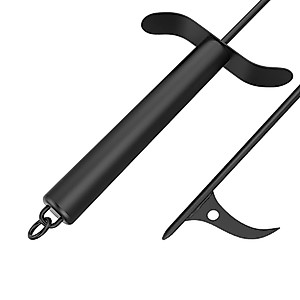 Fireplace Poker Grabber, Extra Long Fire Poker Stick & Firepit Tongs 40 Inch, Fireplace Tools for Fireplace, Camping, Wood Stove and Indoor Outdoor Use