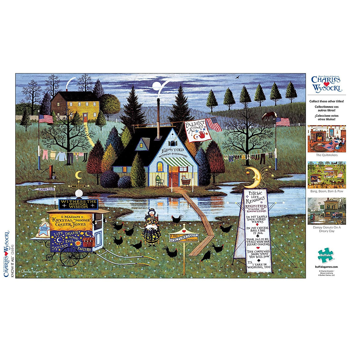 Buffalo Games - Charles Wysocki - Know it All - 300 Piece Jigsaw Puzzle for Adults -Challenging Puzzle Perfect for Game Nights - Finished Size is 21.25 x 15.00