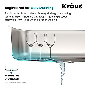 Kraus KBU11 20 inch Undermount Single Bowl 16 gauge Stainless Steel Kitchen Sink