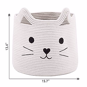 72L Freestanding Laundry Hamper, Collapsible Waterproof Clothes Basket with Easy Carry Long Handle, Washing Bag for Clothes, Toys (1 Pack, White)