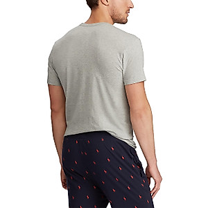 POLO RALPH LAUREN Mens Classic Fit W/Wicking 3-pack Crews Undershirt, Andover Heather/Bali Blue/Cruise Navy, Large US