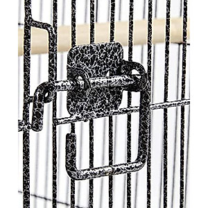 36.5-Inch Elegant Sturdy Wrought Iron Bird Flight Open Play Top Cage with Rolling Casters for Small-Sized Parrot Parakeets Cockatiels Budgies Parrotlets Lovebirds Canary