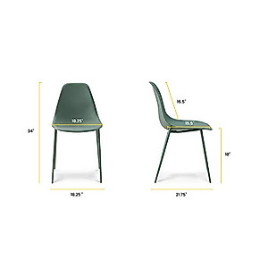 POLY & BARK Isla Chair, Set of 4, Pistachio Green