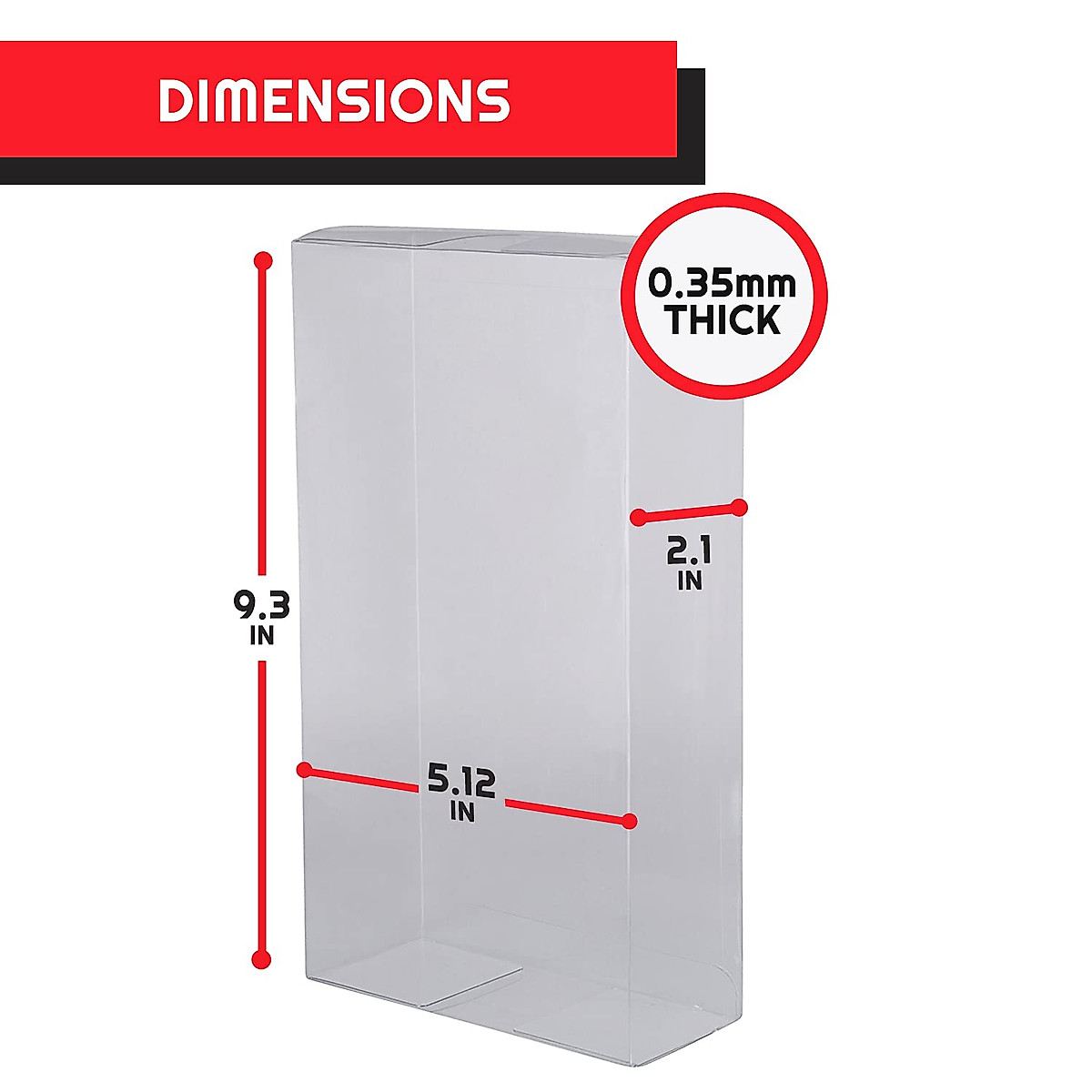 EVORETRO Action Figure Display Case Protector - 10 Pack - Compatible with Star Wars Black Series 6 Inch Figures - Thick, Clear PET Plastic Action Figure Display Case, Will Last for Years to Come