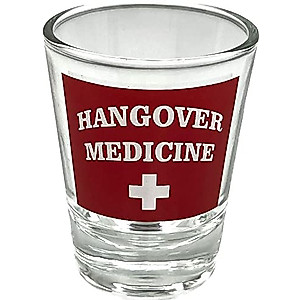 Black Ball Corp. Hangover Medicine - 2oz Novelty Shot Glass - 2 Piece Set