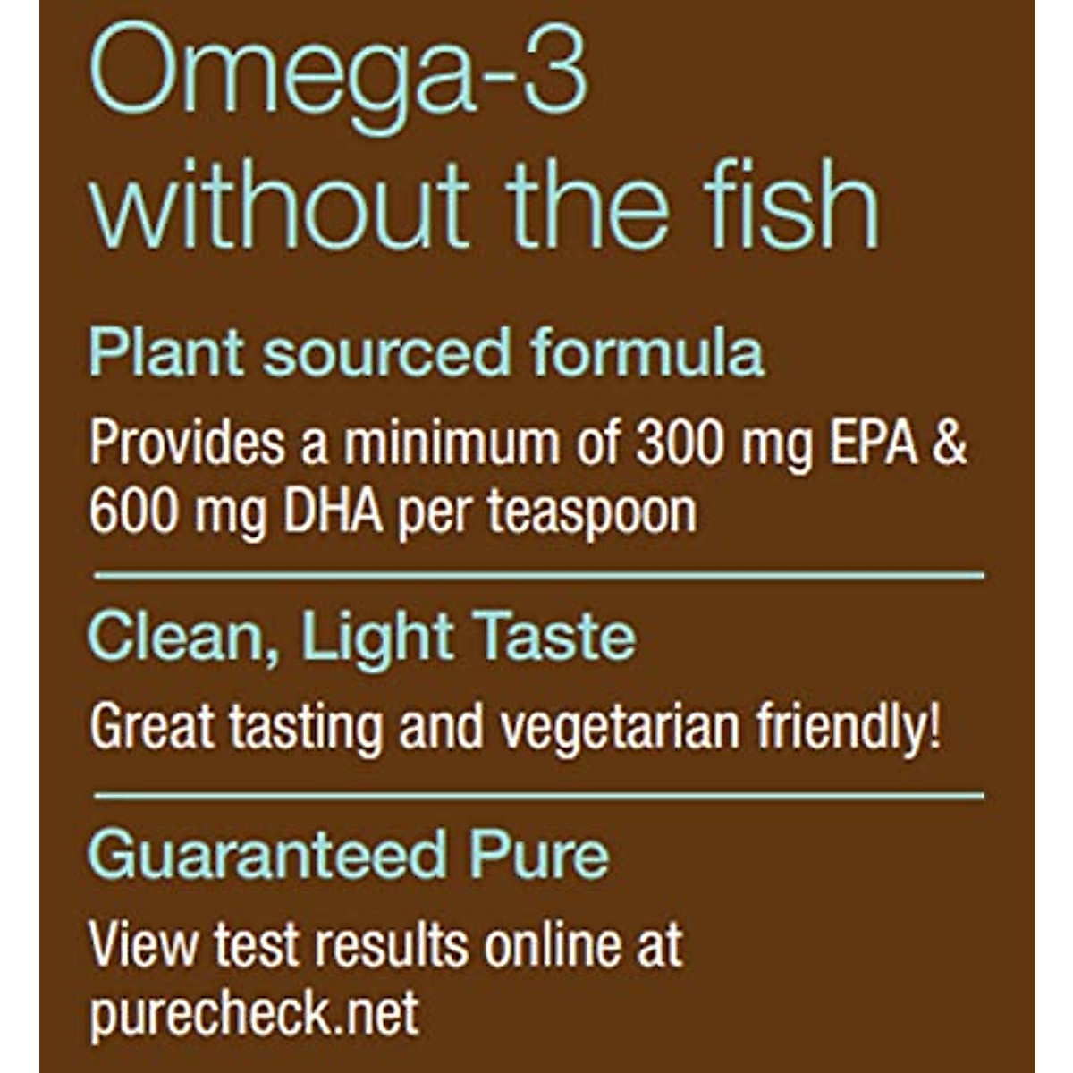 Nature's Way NutraVege Extra-Strength Omega-3 Plant Based Liquid Supplement- Vegan- Cranberry Orange Flavored, 6.8 oz