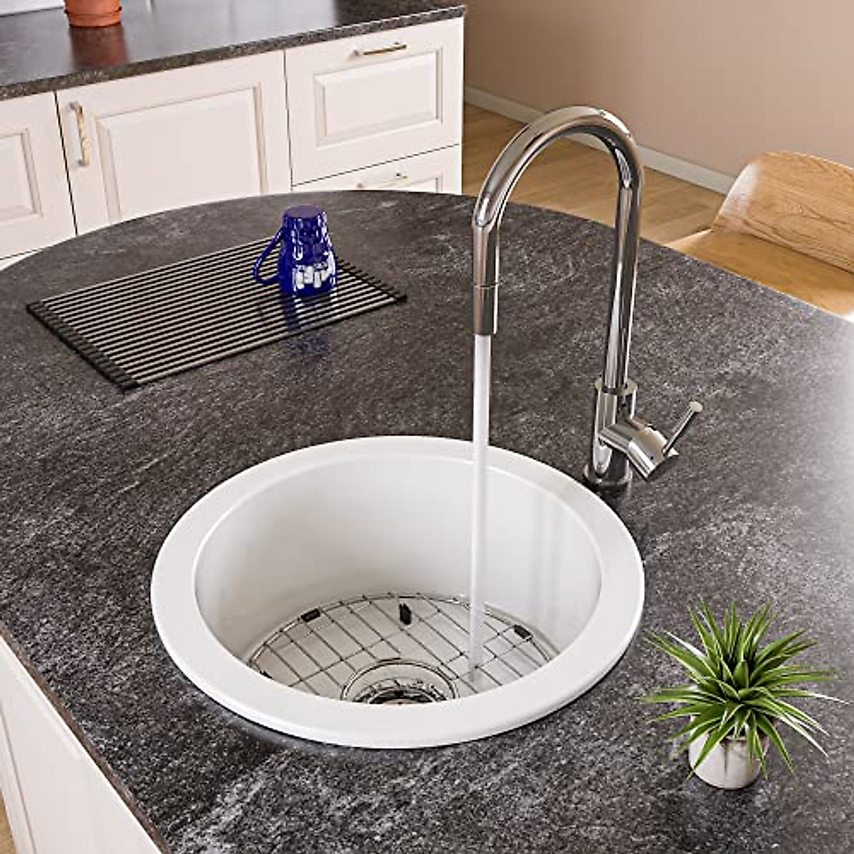 ALFI brand ABF1818R-W Kitchen Sink, White